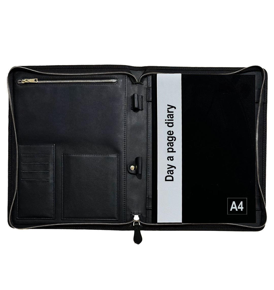 A4 Vegan Leather Compendium - extra large storage – Alexa Lane