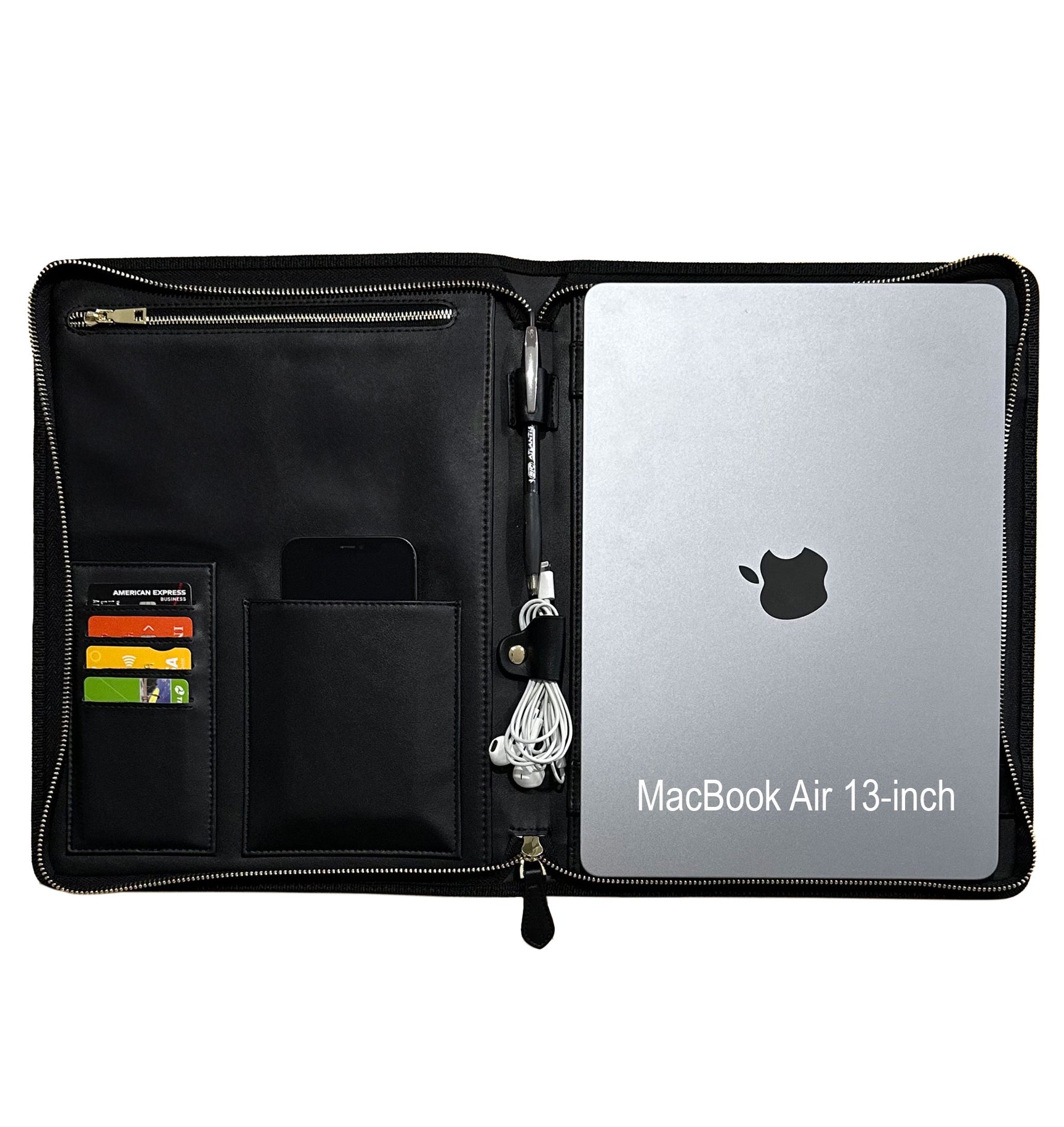 A4 Vegan Leather Compendium - extra large storage – Alexa Lane