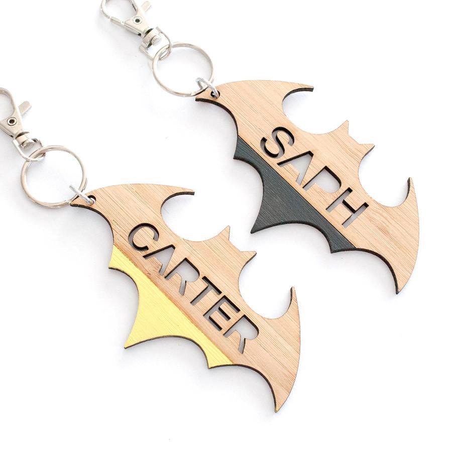 Custom name Bat wings bag tag and keyring – Alexa Lane