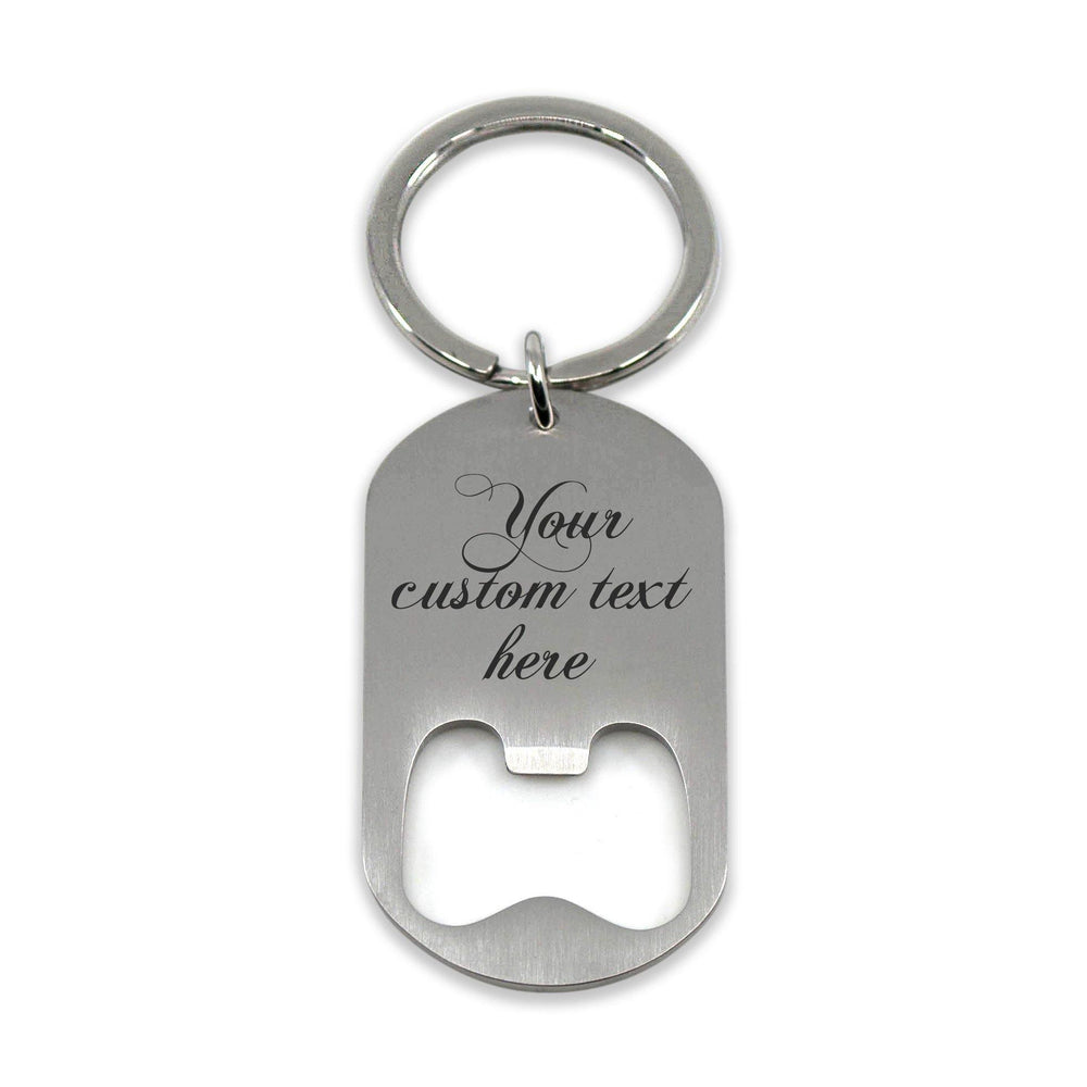 Custom engraved bottle opener keyring – Alexa Lane